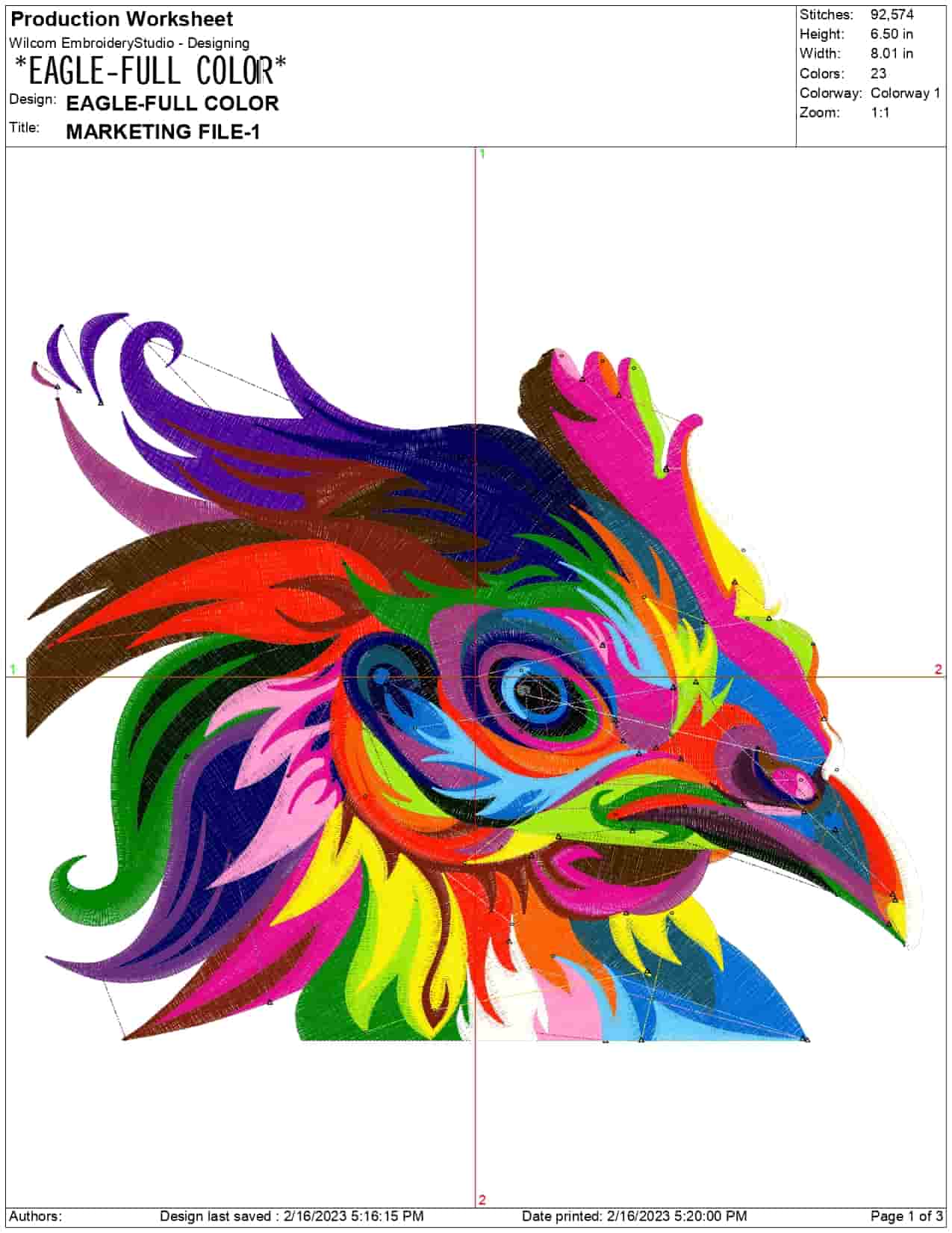 Eagle Full Color - 24by7 Digitizing